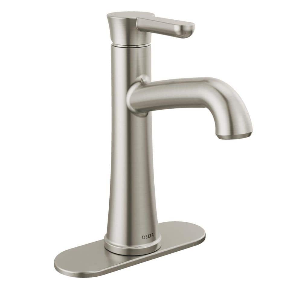 Delta Greydon Single Handle Single Hole Bathroom Faucet in Spotshield ...