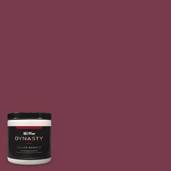 BEHR DYNASTY 8 oz. #BIC-51 July Ruby Matte Stain-Blocking Interior ...