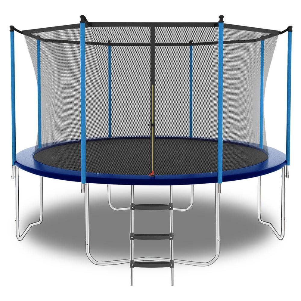Sudzendf 8 ft. Blue Steel Trampoline with Enclosures TOUTD1229 - The ...