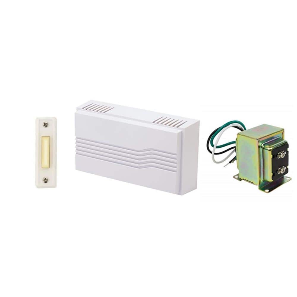 Newhouse Hardware Hardwired Chime Kit with 16-Volt/30VA Transformer and ...