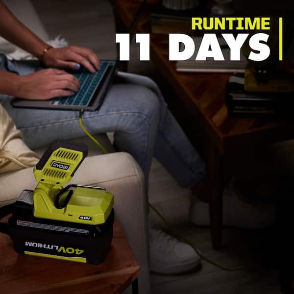 RYOBI 40V Cordless Battery Topper LED Work Light (Tool Only) RY40WL01B ...