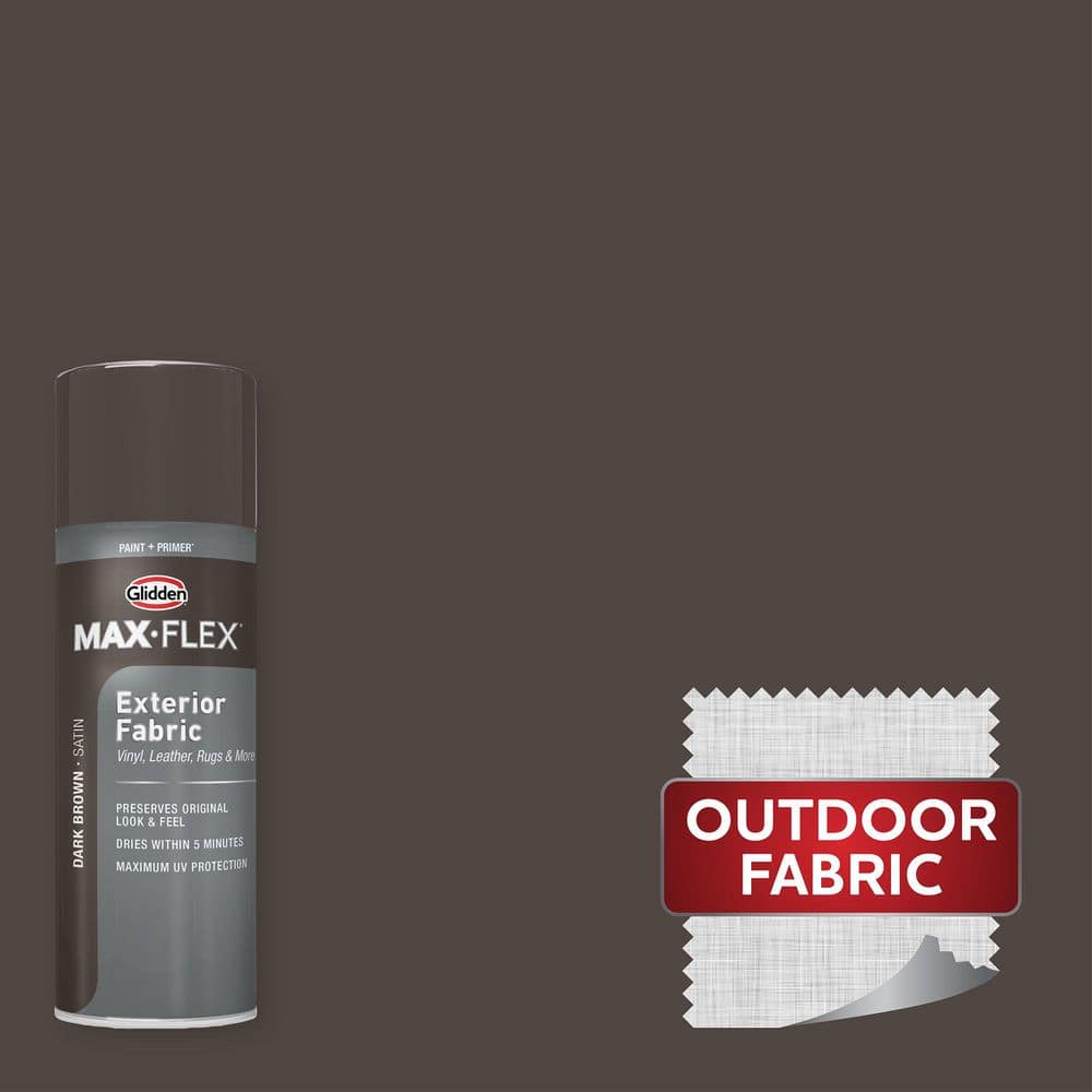 GLIDDEN MAX FLEX 12 oz. Satin Dark Brown Exterior Fabric Spray Paint ...