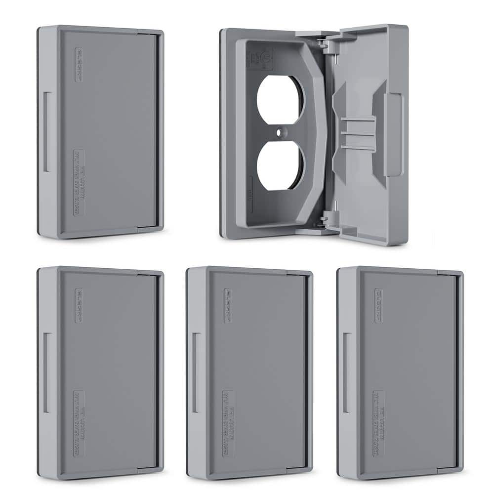 ELEGRP 1-Gang Horizontal Duplex Weatherproof Wall Plate Cover, Outdoor ...