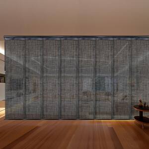 EMOH Wheat 130 in. - 175 in. W x 116 in. L Adjustable 8-Panel Black ...