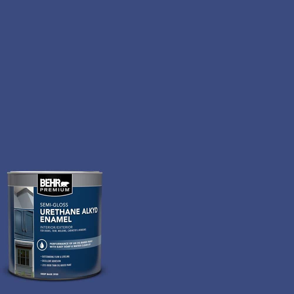 BEHR PREMIUM 1 qt. #P530-7 Tanzanite Semi-Gloss Enamel Urethane Alkyd ...