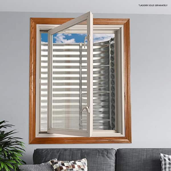 SHAPE PRODUCTS 50 in. x 36 in. x 48 in. Steel Egress Window Well and 52 ...