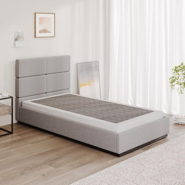 4 in. King Size Box Springs with Heavy Duty Metal Frame Mattress Foundation with Easy Clean Cover Easy Assembly
