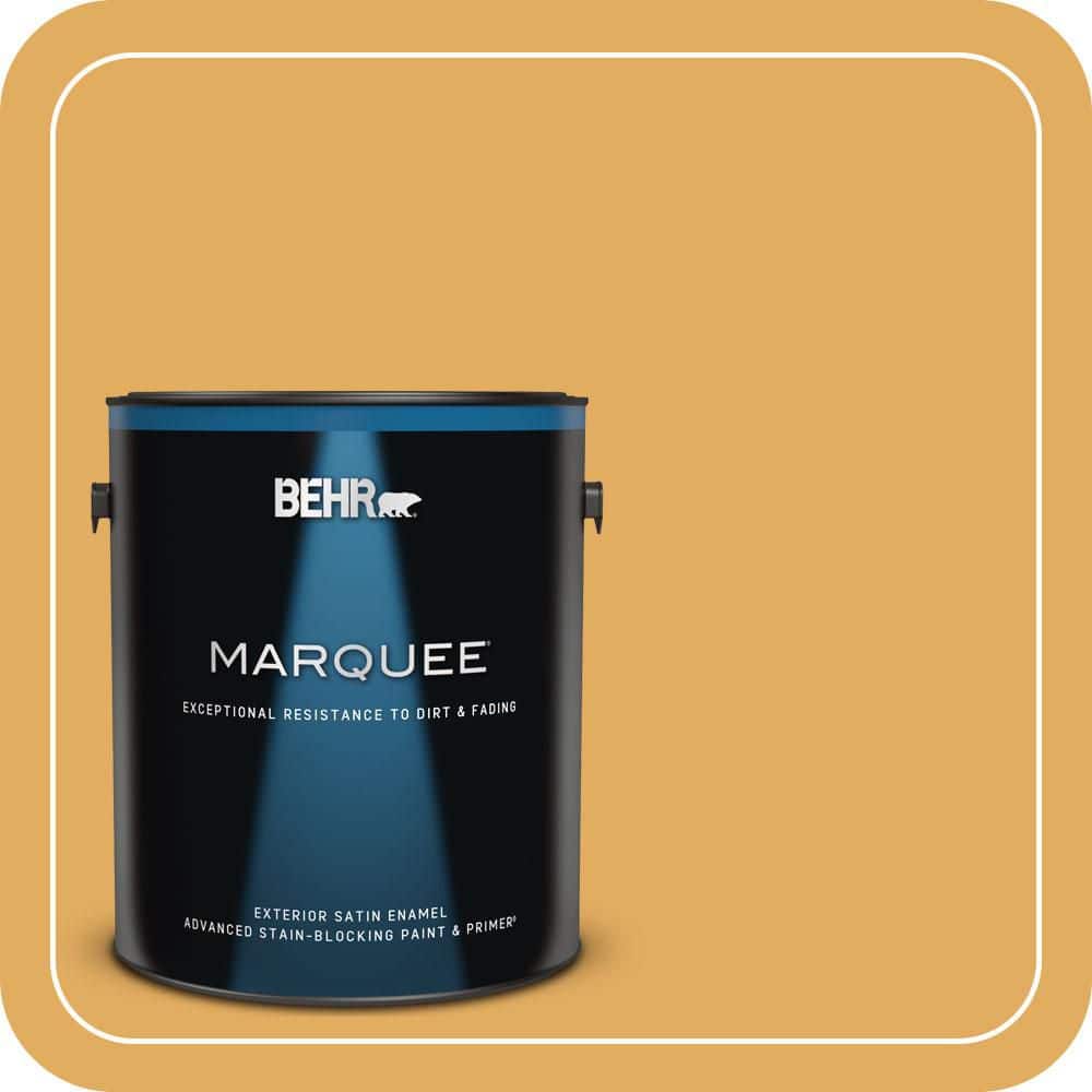 BEHR MARQUEE 1 gal. #310D-5 Sahara Shade Satin Enamel Exterior Paint ...
