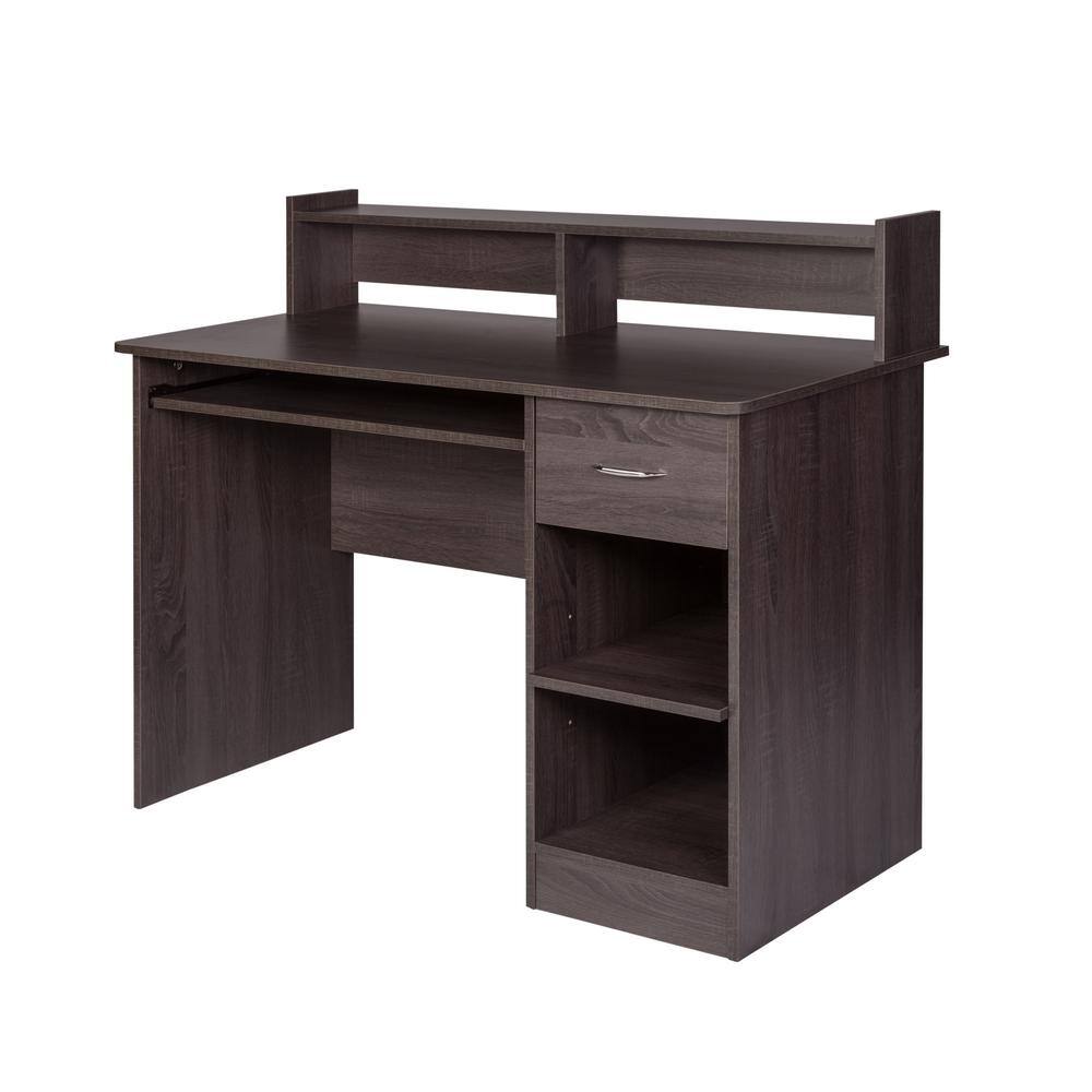 OneSpace 44 in. Rectangular Gray Oak 1 Drawer Computer Desk with ...