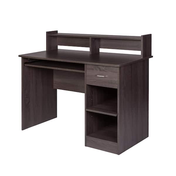 OneSpace 44 in. Rectangular Gray Oak 1 Drawer Computer Desk with ...
