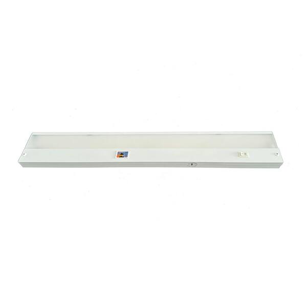 AMAX LIGHTING 21 in. Hardwired/Plug-In White Finish Dimmable Integrated ...