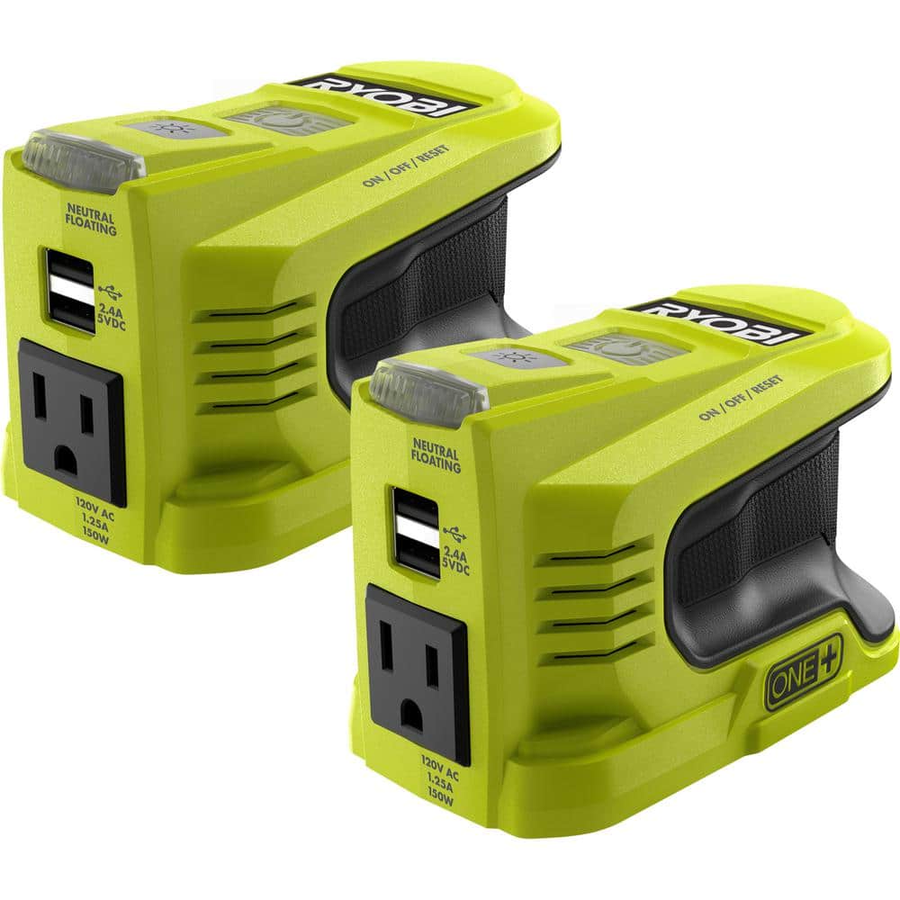 Reviews For Ryobi 2 18v One 150 Watt Portable Battery Inverter Power Sources Tool Only Pg