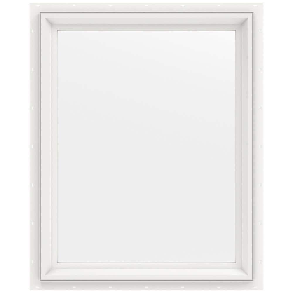 JELD-WEN 23.5 in. x 29.5 in. V-2500 Series White Vinyl Picture Window w ...