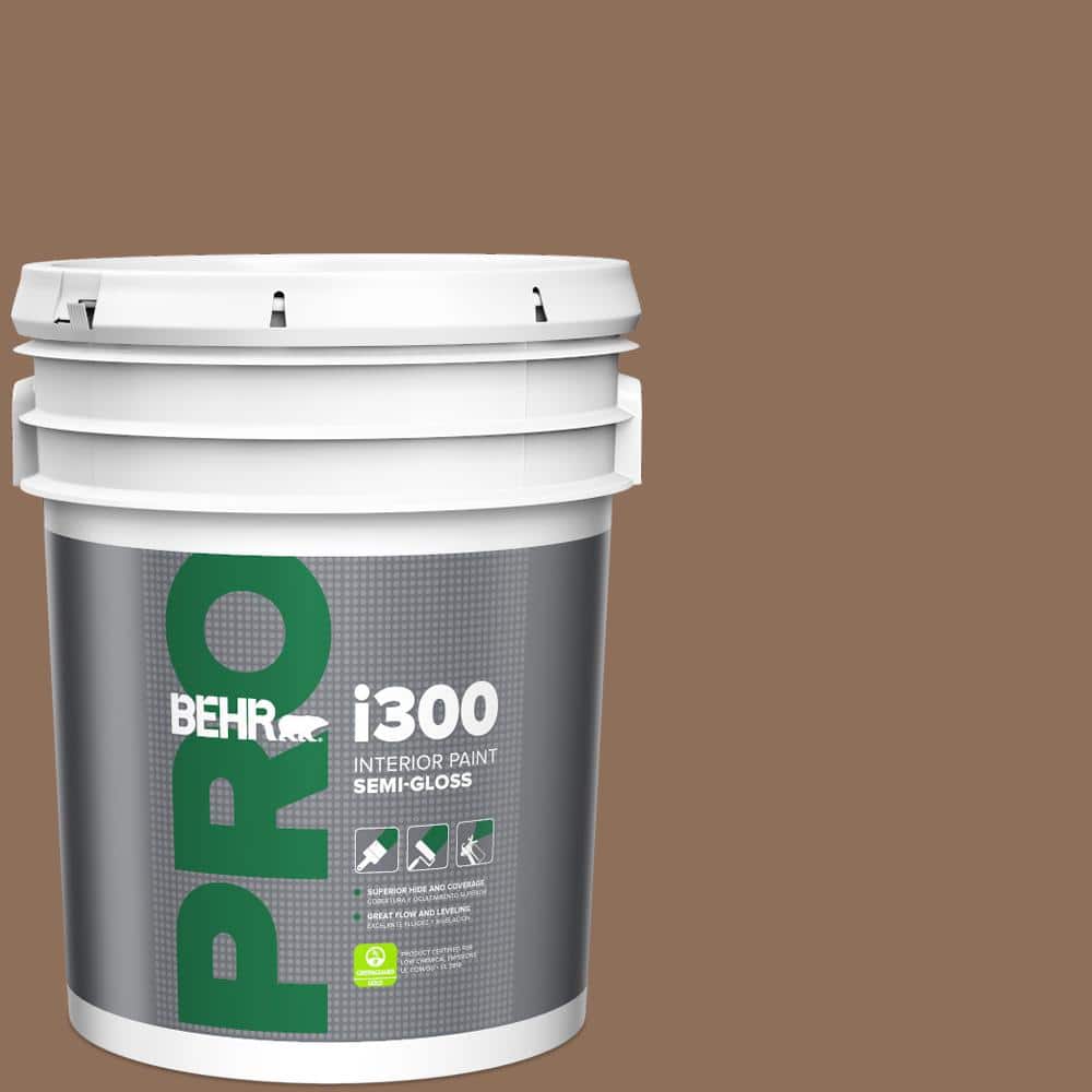 BEHR PRO 5 gal. #250F-6 Pepper Spice Semi-Gloss Interior Paint PR37305 ...