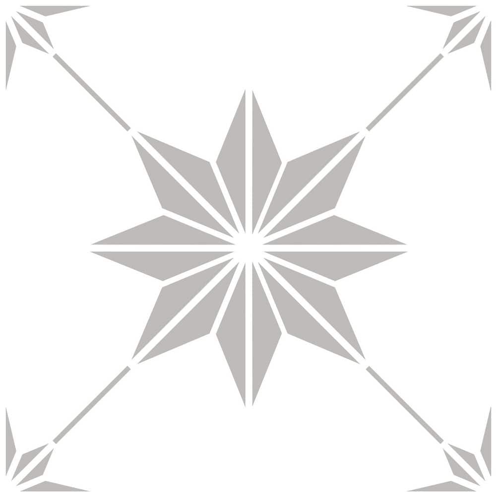 WallPOPs Solis Gray Semi-Gloss 6.2 in. W x 6.2 in. L Vinyl Peel and ...