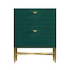 Clihome 24.2 in. H Green 2-Drawers MDF Accent Storage Cabinets with ...