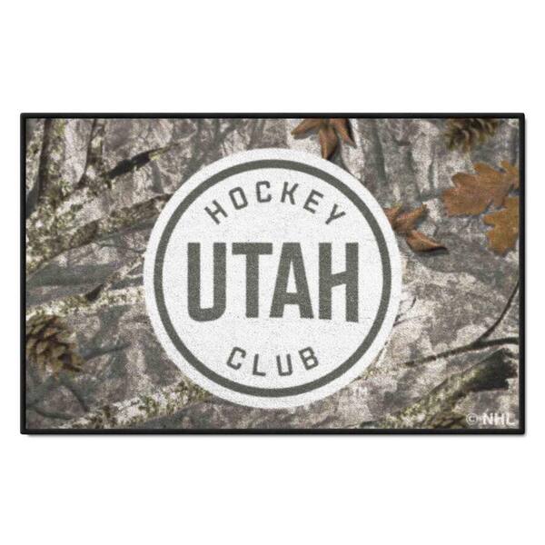FANMATS NHL-Utah Blue 19 in. x 30 in. Hockey Club Camo Starter Utah ...