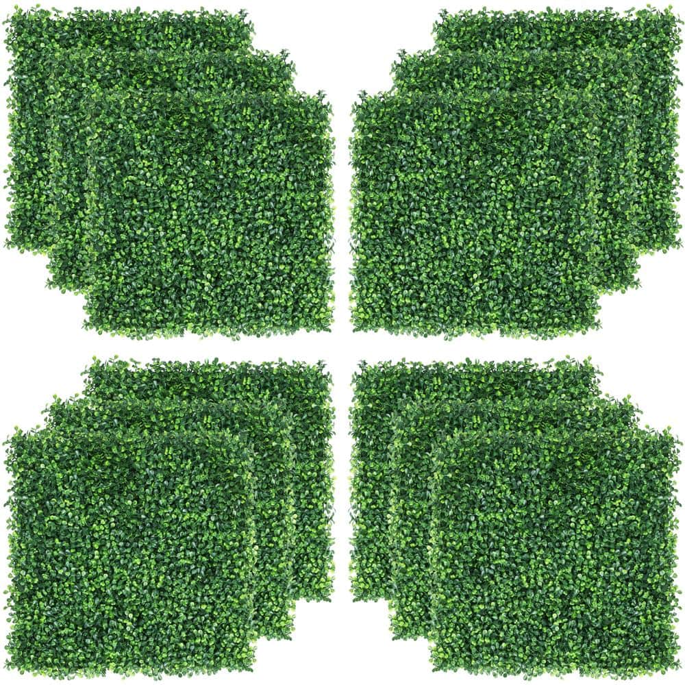 Yaheetech 20 in. x 20 in. Artificial Boxwood Hedge Panel Plastic ...