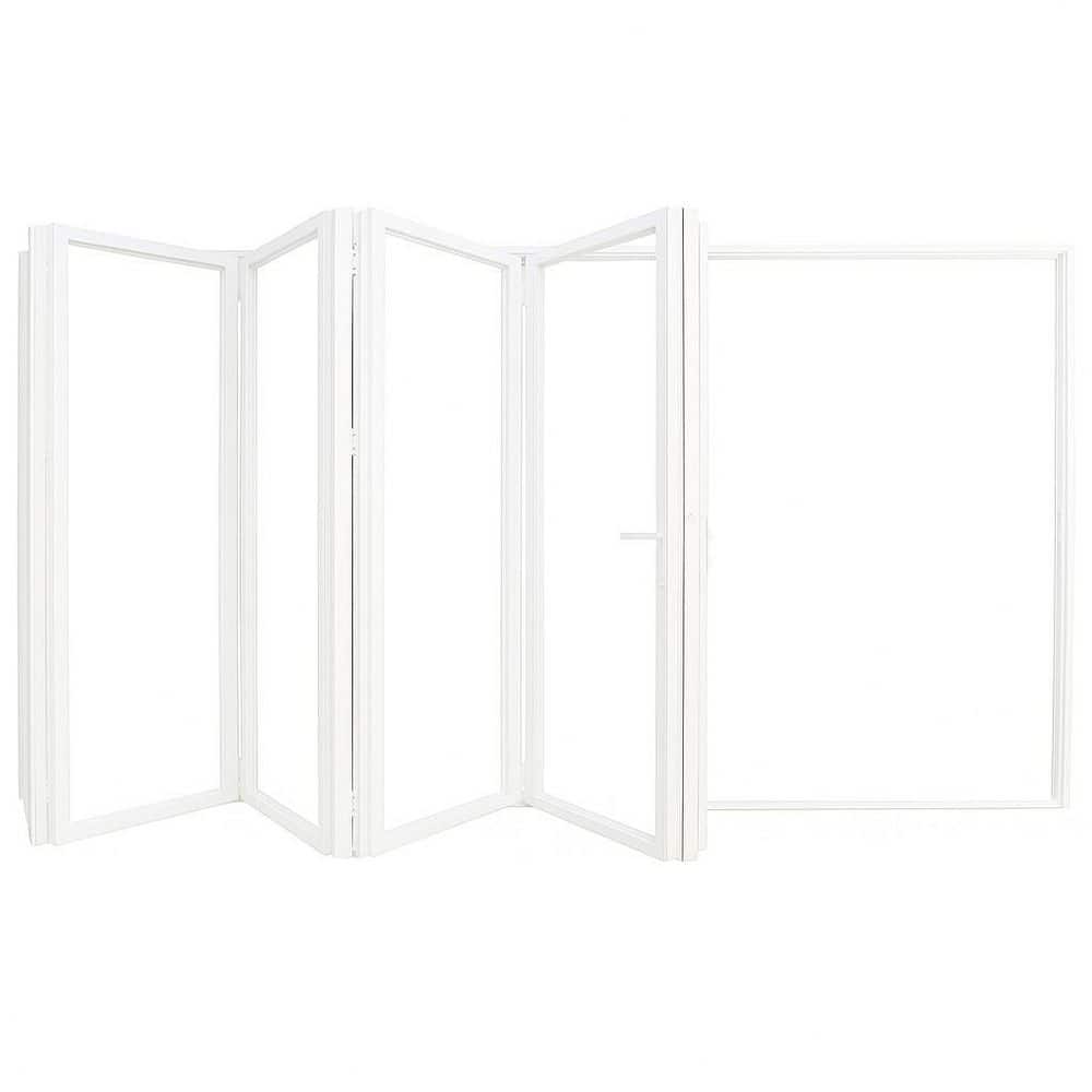 TEZA DOORS Teza 85 Series 192 in. x 96 in. White Right to Left Folding ...
