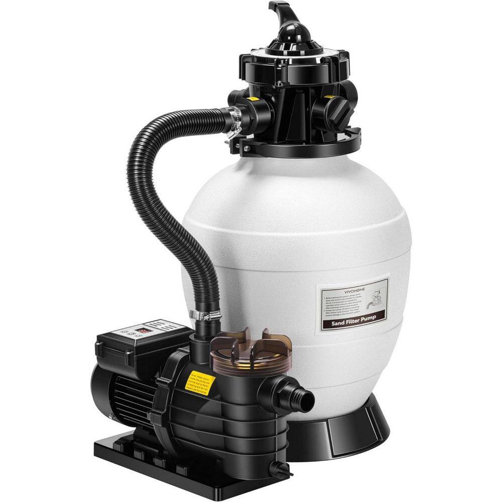 VIVOHOME 13 Inch 3/4 HP 100 sq. ft. Sand Filter Pump with Timer for In ...