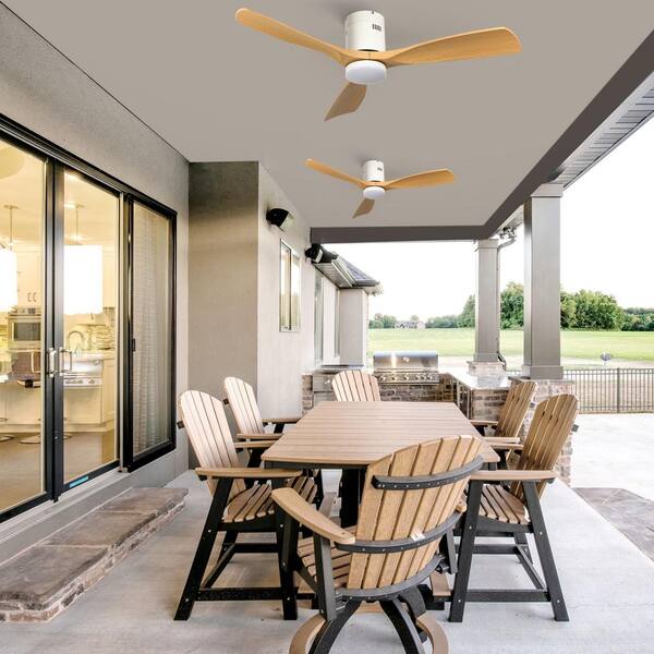 TOZING 52 in. Smart Indoor Modern Wood Low Profile Propeller TOZING 52 in. Smart Indoor Modern Wood Low Profile Propeller