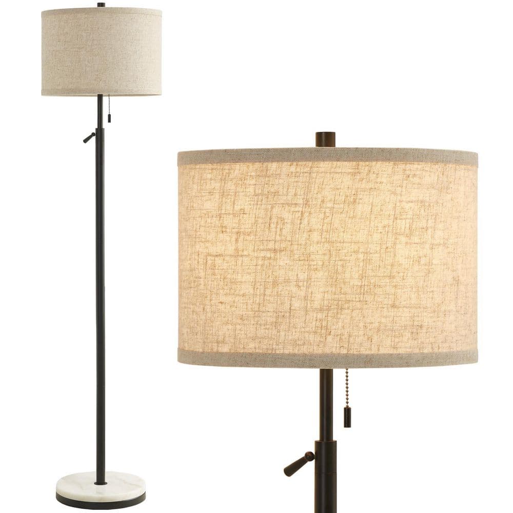 NatySwan Floor lamps 64in Black Modern 1 Bulb, Adjustable Height ...