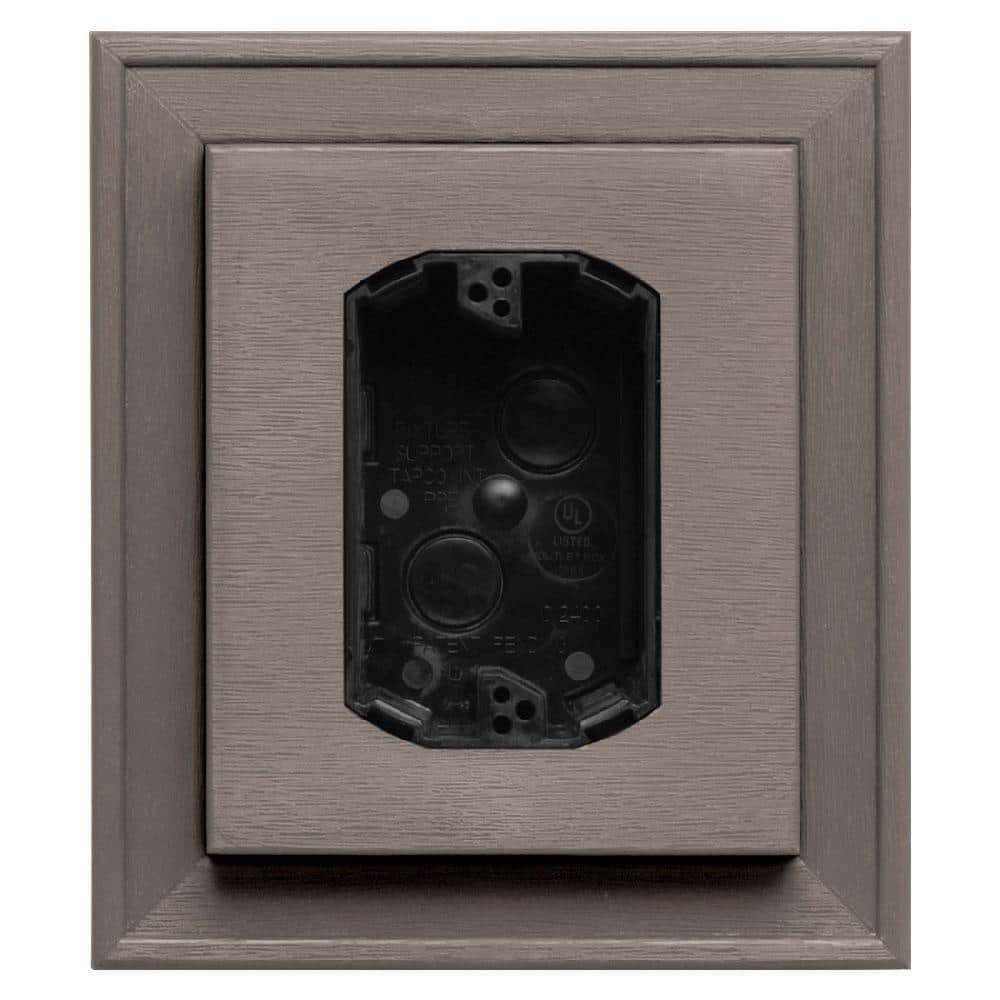 Builders Edge 7 in. x 8 in. #008 Clay Electrical Mounting Block ...