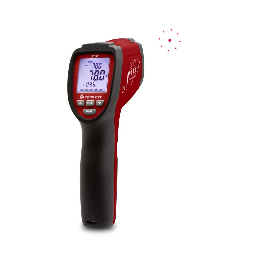 TRIPLETT 20:1 IR Thermometer with igh Temp/Circular Laser and Alarm ...