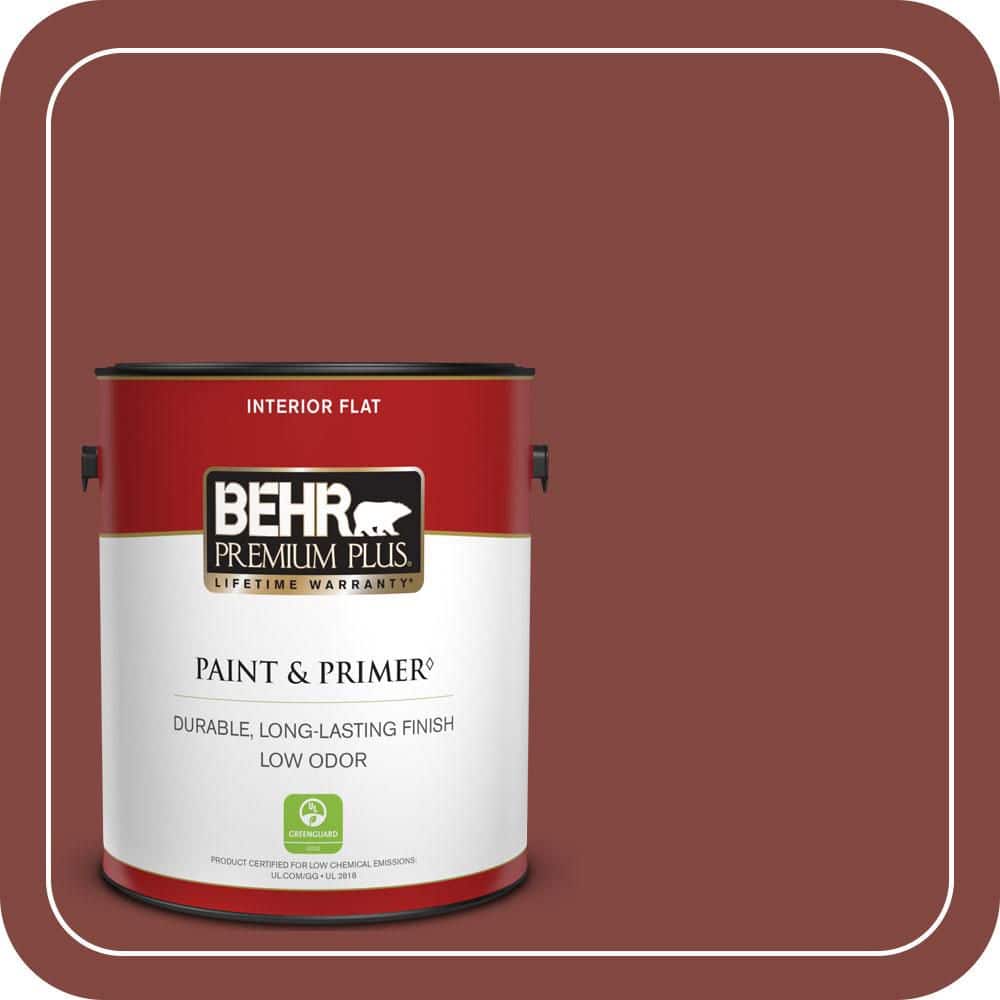 BEHR PREMIUM PLUS 1 gal. #S-H-170 Red Brick Flat Low Odor Interior ...
