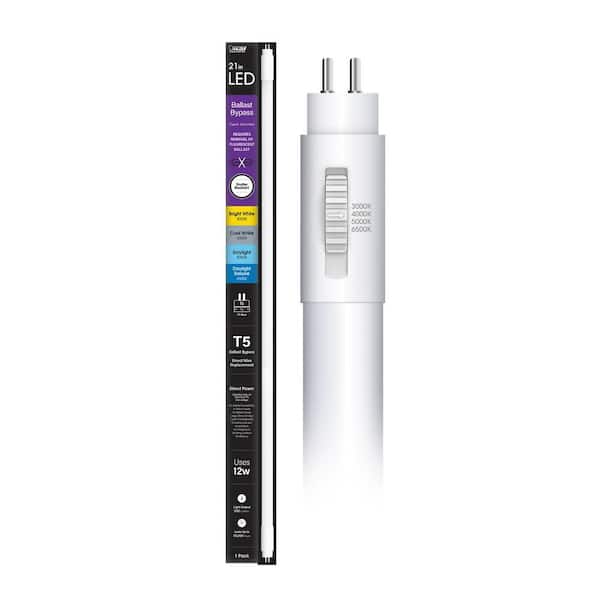 Feit Electric 12-Watt 21 in. T5 G5 Type B Ballast Bypass Linear LED ...