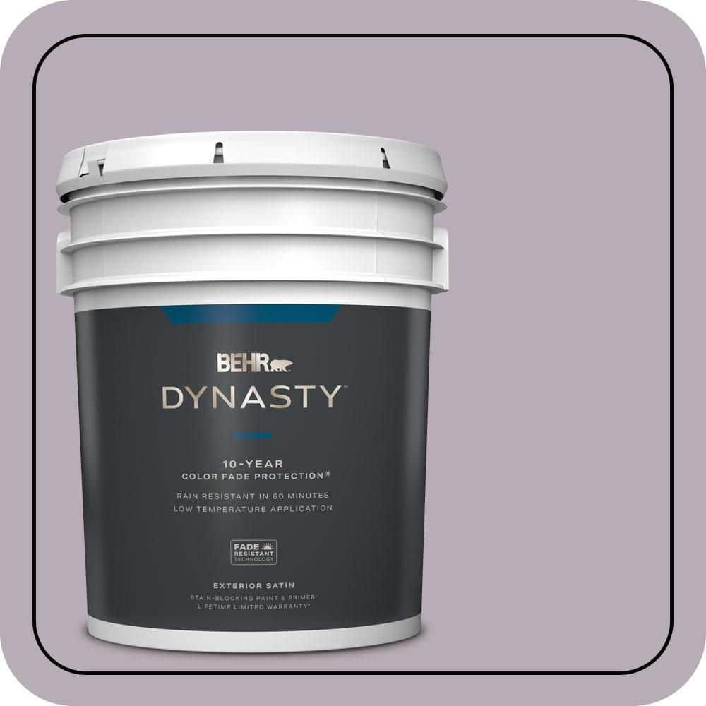 BEHR DYNASTY 5 gal. #670F-4 Silverberry Satin Enamel Exterior Stain ...
