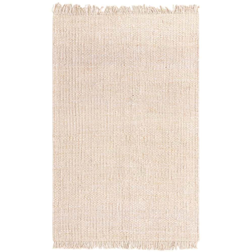 Unique Loom Chunky Jute Ivory 6' 1 x 9' 0 Area Rug 3142809 - The Home Depot