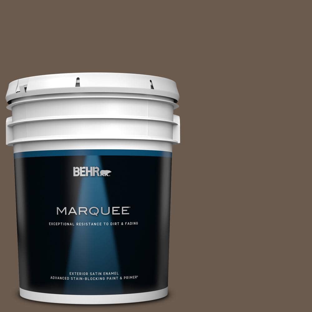 BEHR MARQUEE 5 gal. #PPU5-02 Aging Barrel Satin Enamel Exterior Paint ...