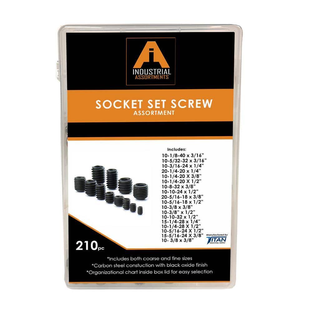 TITAN INDUSTRIAL SUPPLY 210 Piece Set Screw Kit SMPLSS - The Home Depot