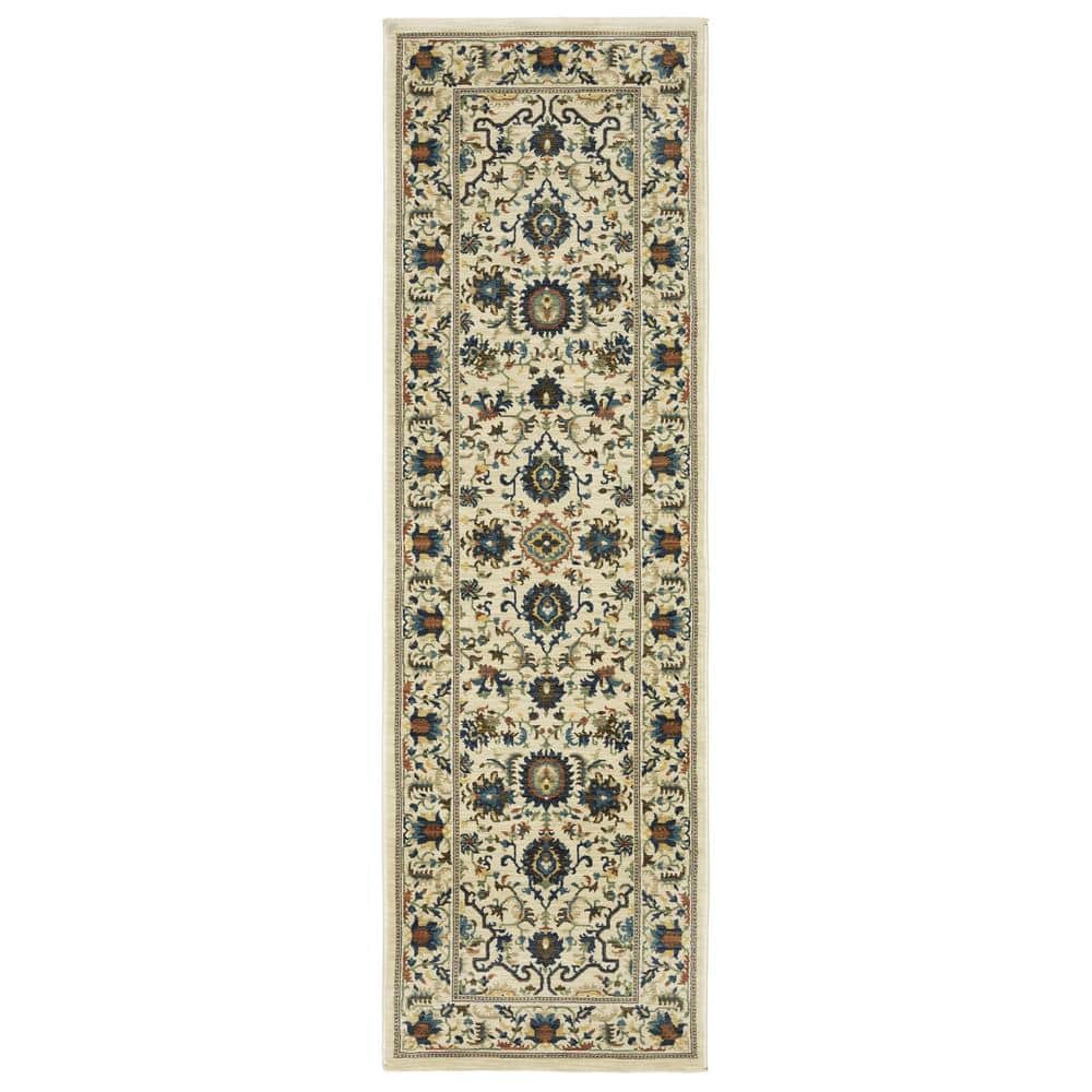 AVERLEY HOME Fleetwood Ivory/Multi-Colored 2 ft. x 8 ft. Bohemian ...