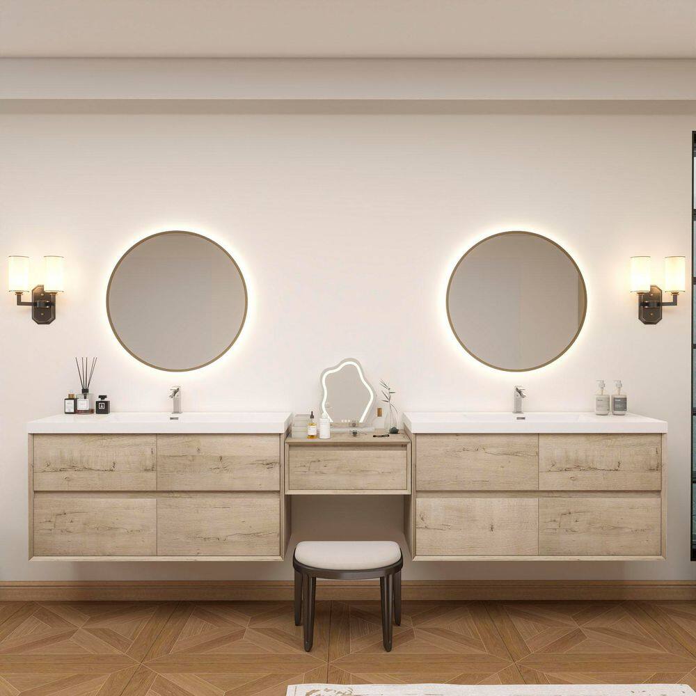 BV Better Vanity Kingdee 118 in. W x 20 in. D x 26 in. H Double Sink ...