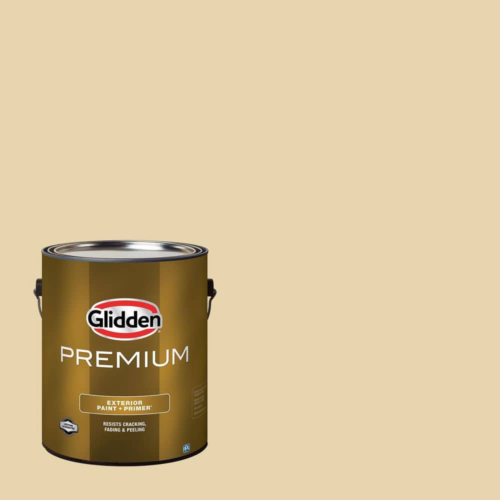 Glidden Premium 1 gal. PPG1105-3 Carmelized Pears Satin Exterior Latex ...