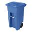 Toter 32 Gallon Black Rolling Outdoor Garbage/Trash Can with Wheels and ...