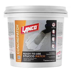 Lanco Concrepatch 1 Qt. Ready-to-Use Stucco Patch and Repair CP1641-5 ...