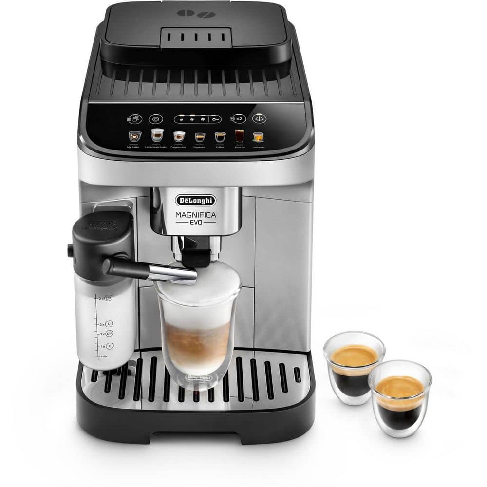 DeLonghi 1 Cup Stainless Steel Magnifica Evo Espresso Machine with ...
