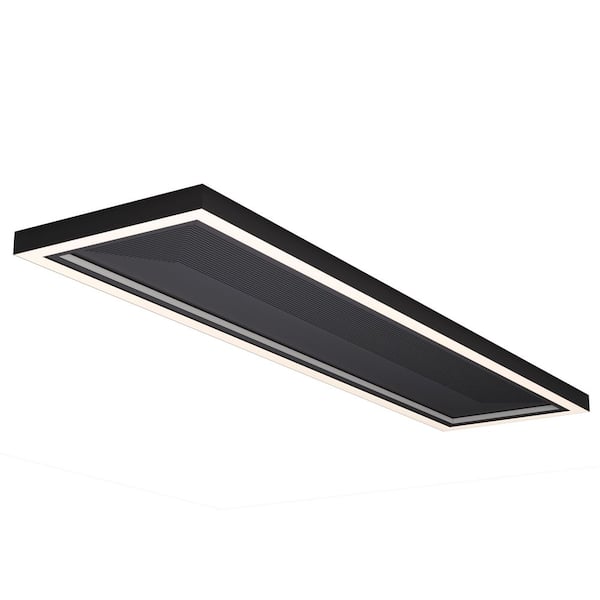 Commercial Electric 48 in. x 10 in. Low Profile Flat Panel Black ...