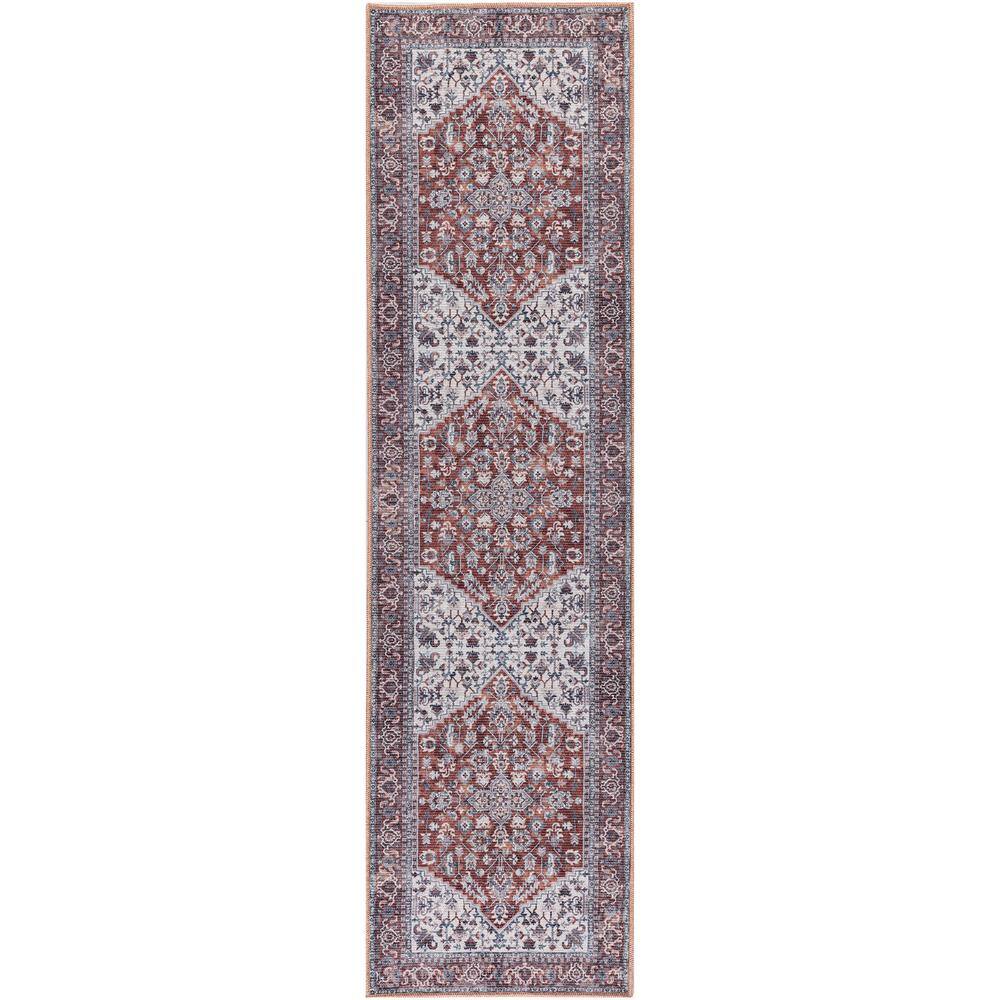 Machine Washable Series 1 Brick Ivory 2 ft. x 6 ft. Distressed ...