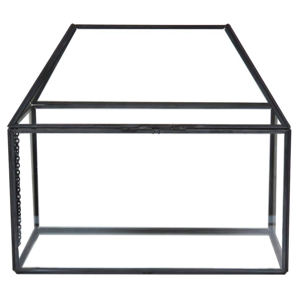 Hampton Bay 8.5 in. Metal and Glass Outdoor Patio Terrarium TG930 - The ...