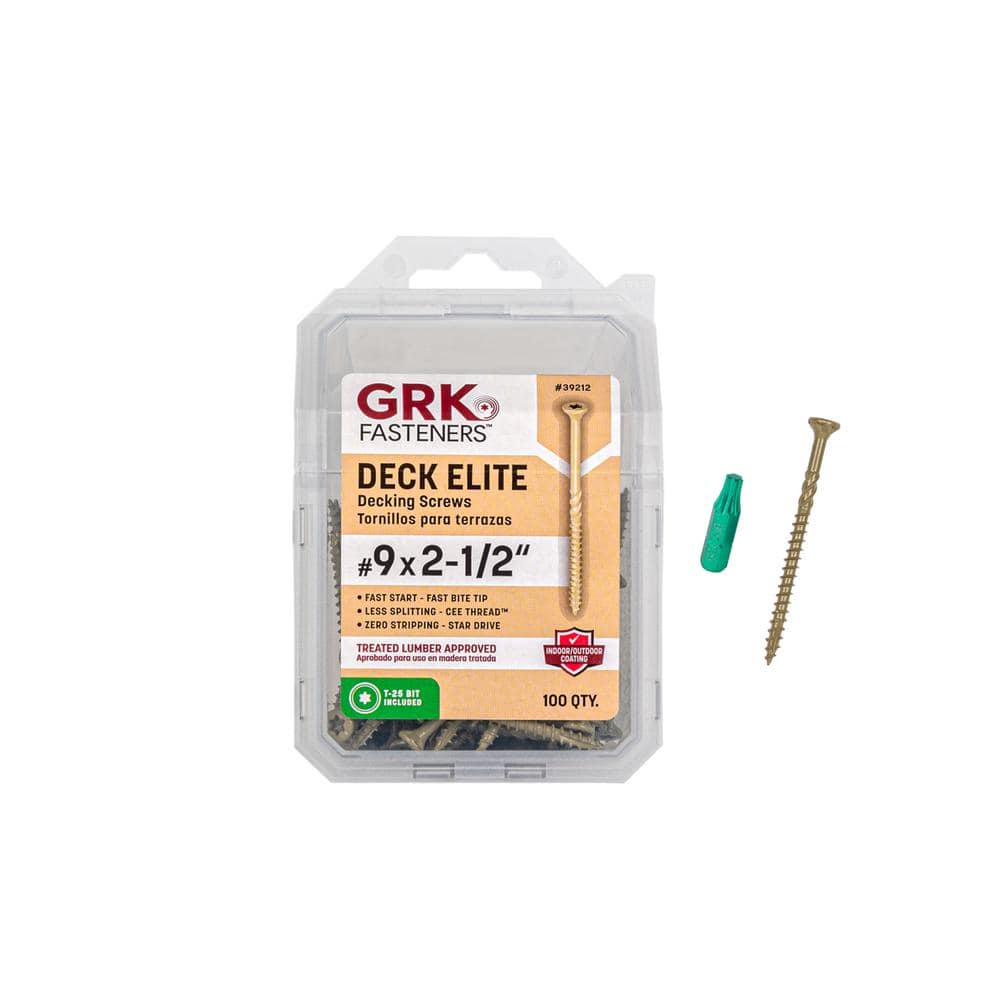 GRK Fasteners #9 x 2-1/2 in. Torx Drive Bugle Head Deck Elite Wood Deck ...