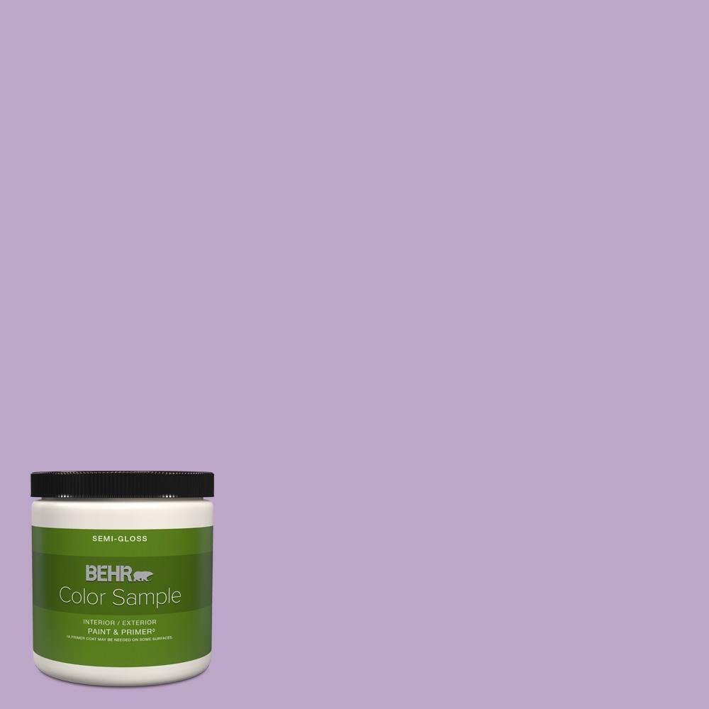 BEHR PREMIUM PLUS 8 oz. #M570-4 Cyber Grape Semi-Gloss Interior ...
