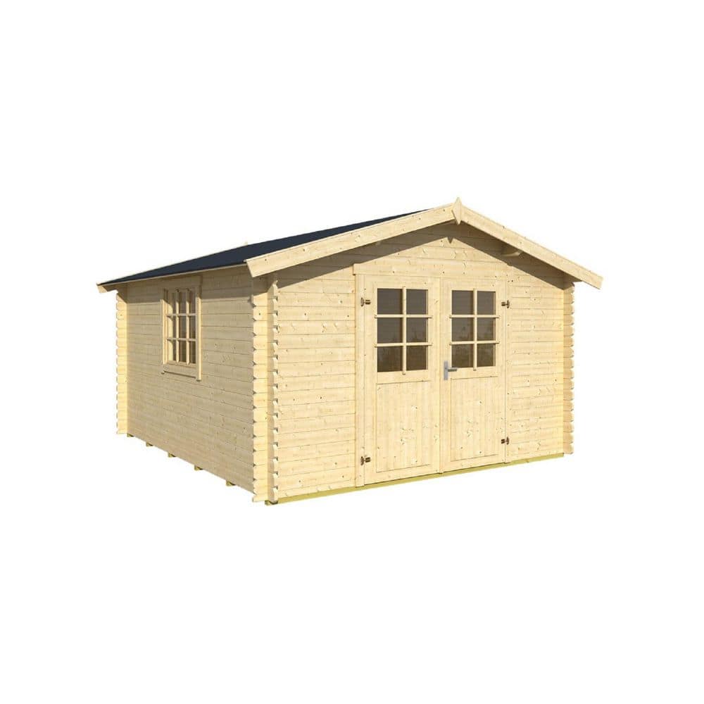 Technoflex Magog 11 ft. W x 12 ft. D x 8 ft. H Solid Wood Garden Shed ...