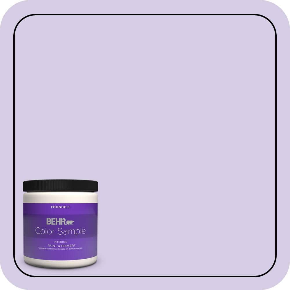 BEHR PREMIUM PLUS 8 oz. #640A-3 Potentially Purple Eggshell Enamel ...