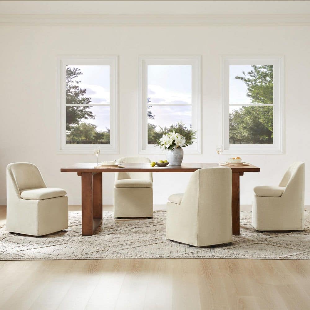 Spruce & Spring Ivan Sand Fabric Modern Dining Chair with Removable ...