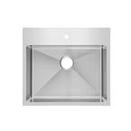 Water Creation Small Radius Drop-In Stainless Steel 25 in. 1 Hole ...