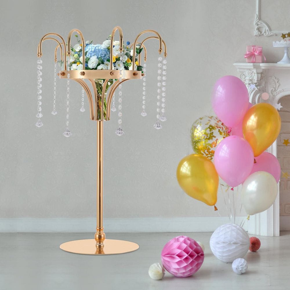 YIYIBYUS Gold 20 in. Round Iron Glass Pendant Creative Design ...